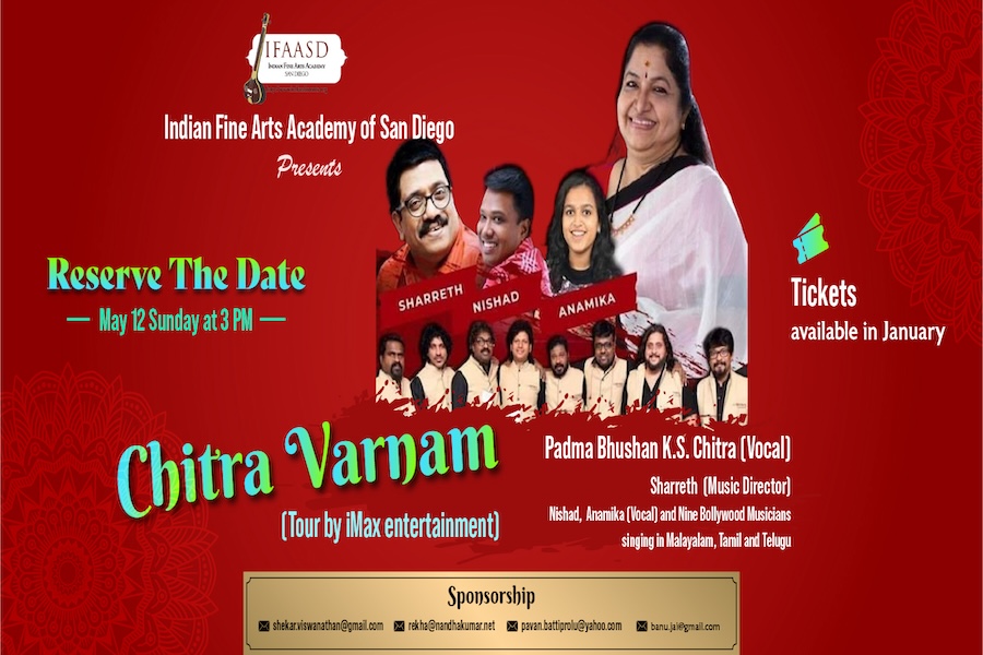 Events from April 27 – March 24 – Indian Fine Arts Academy of San Diego